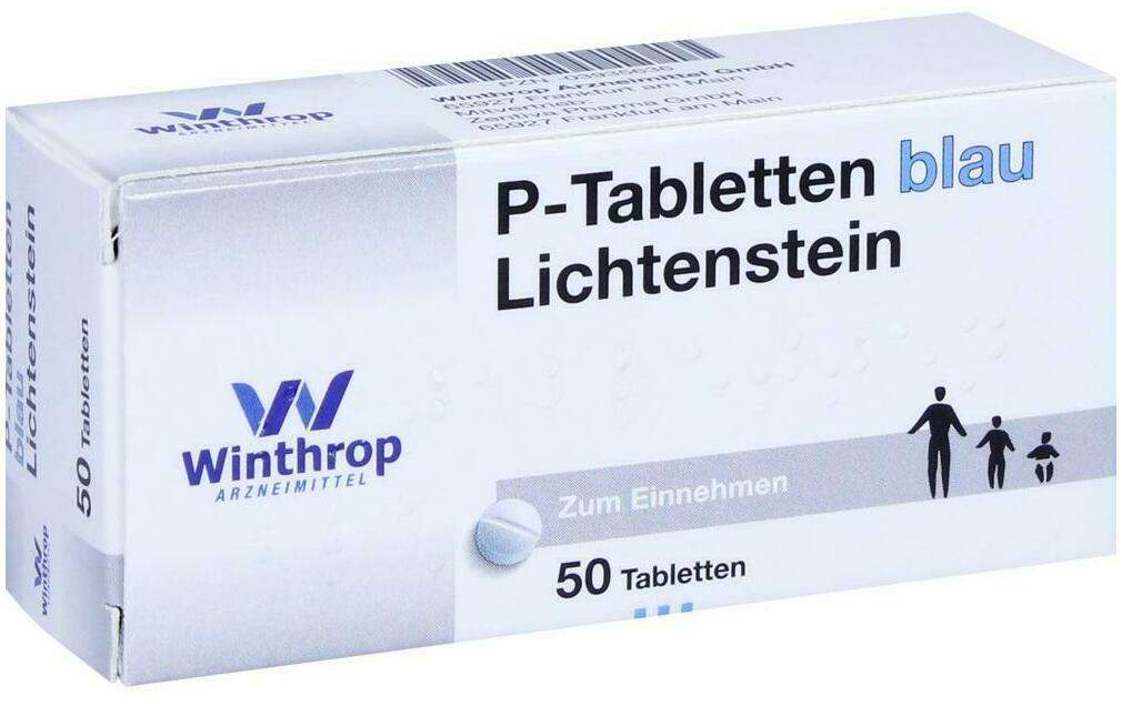 P Tabletten Blau Lichtenstein 50 Stück kaufen | Volksversand ...