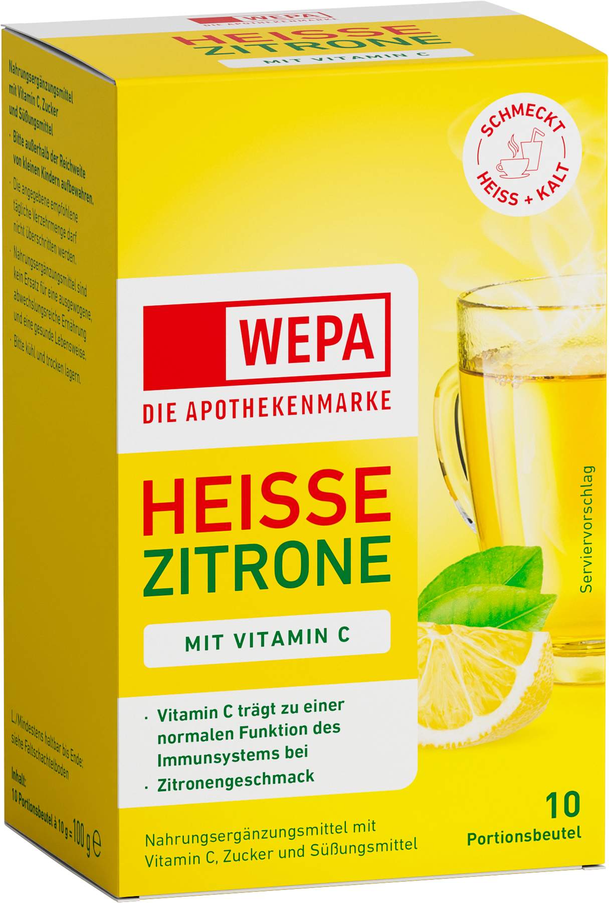 Wepa Heisse Zitrone + Vitamin C 10 X 10 G Pulver kaufen | Volksversand ...