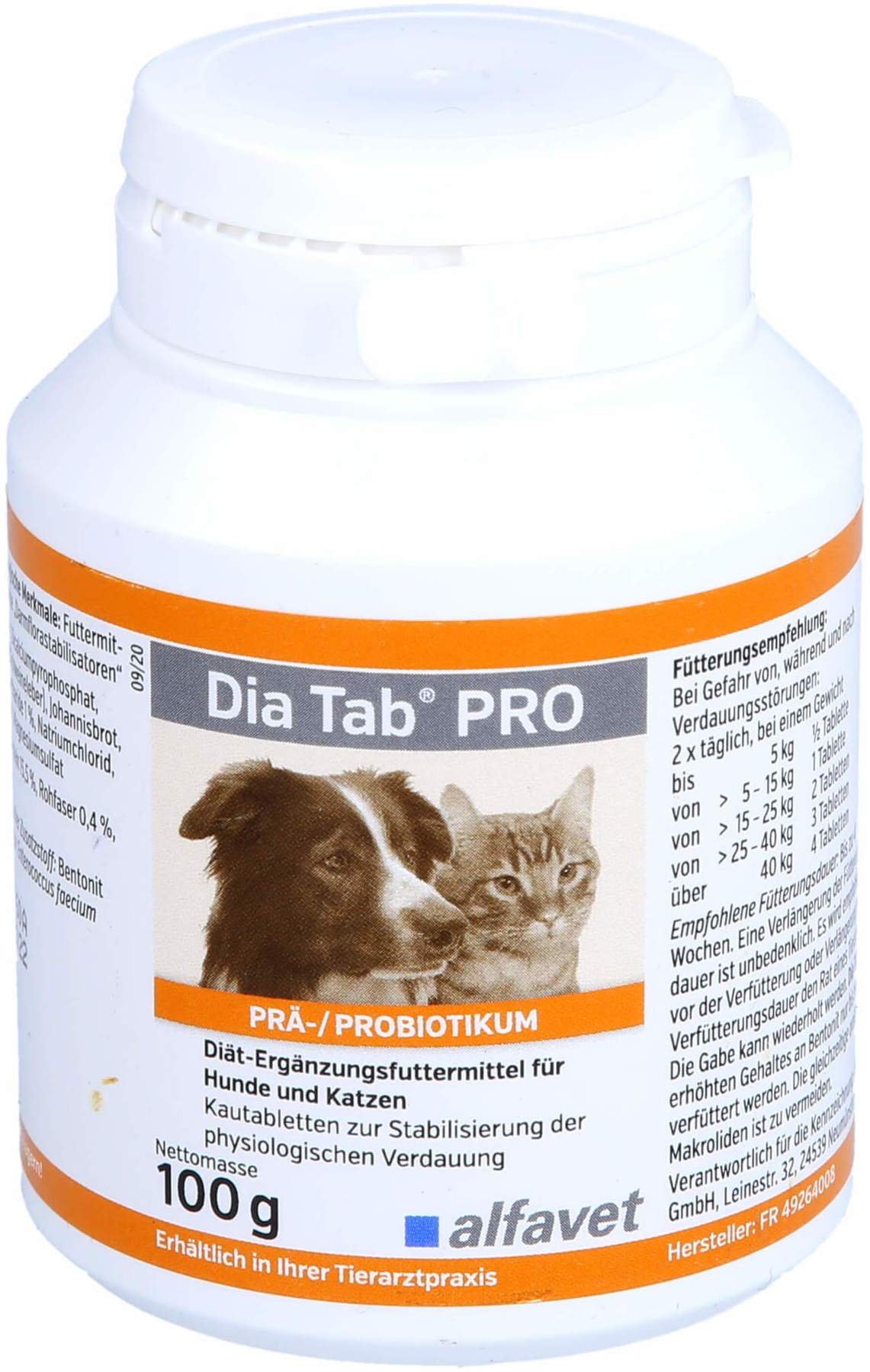 Dia Tab Pro Kautabletten F.Hunde Katzen 100 G kaufen | Volksversand ...