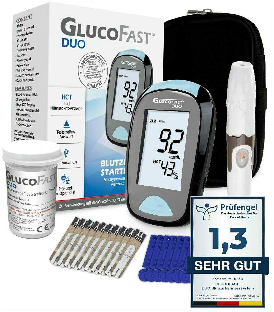 GLUCOFAST Duo Blutzucker-Messsystem mg je dl kaufen | Volksversand ...