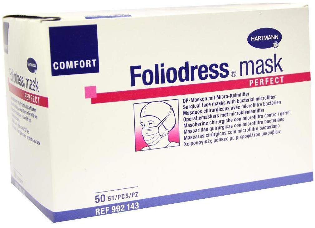 Foliodress Mask Comfort Perfect Grün Op-Masken 50 Stück kaufen | Volksversand Versandapotheke