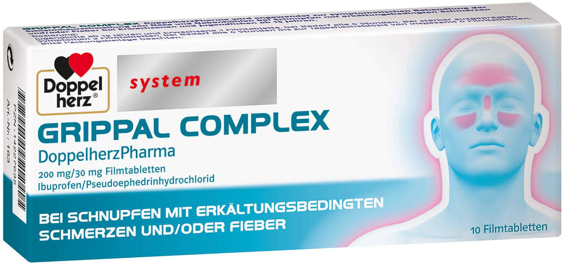 Grippal Complex Doppelherz Pharma 200 mg - 30 mg 10 Filmtabletten kauf ...