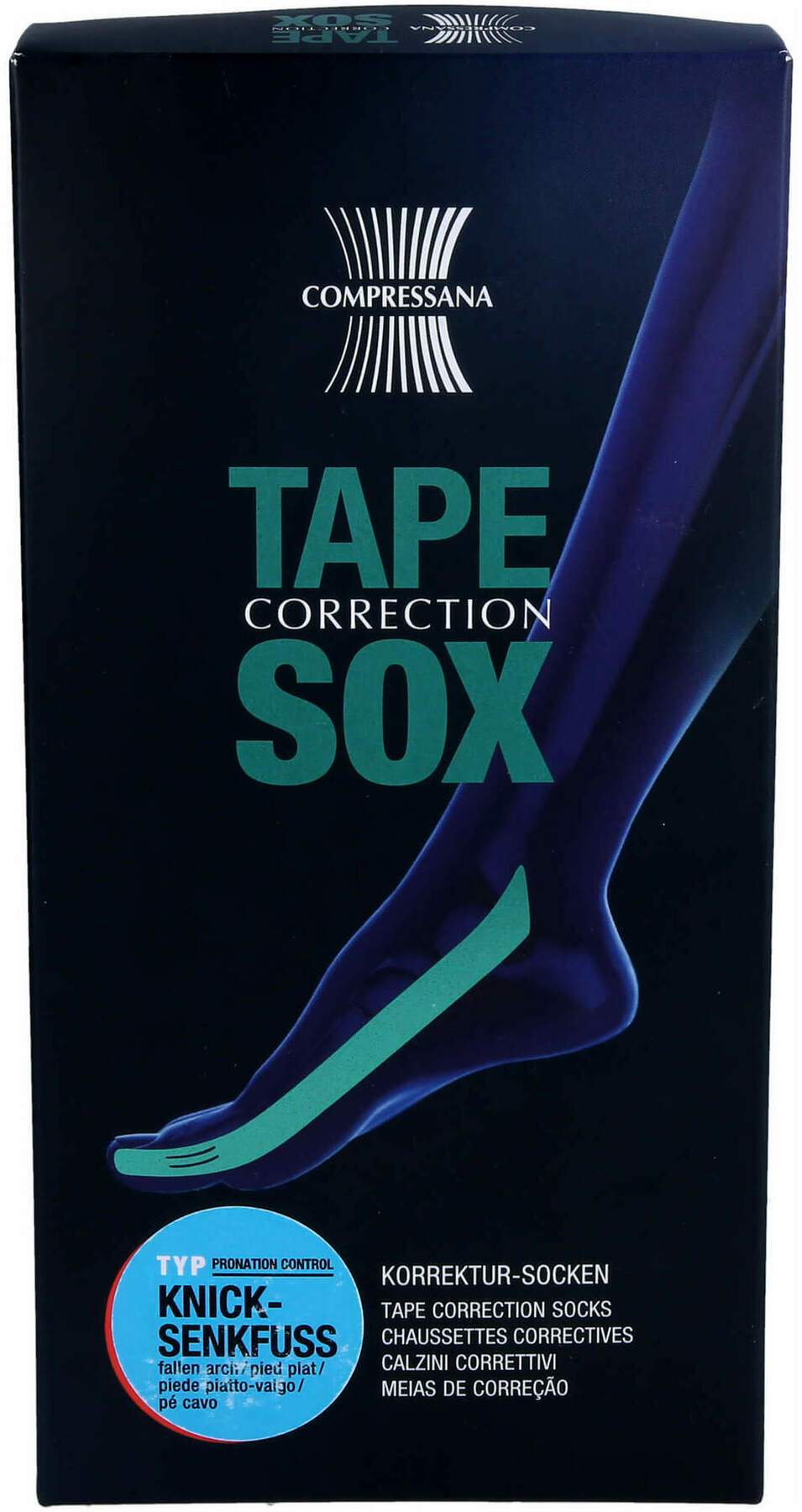 Compressana Tape Sox Senkfuß Stark Gr.3 Schwarz 2 Stück kaufen ...