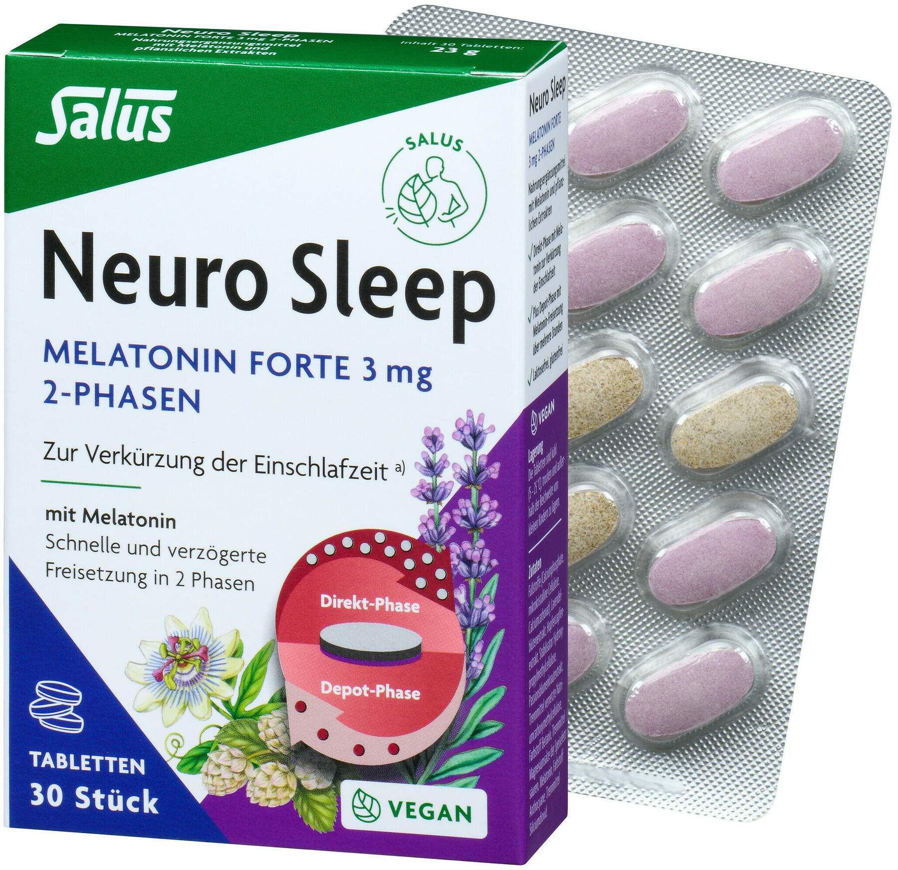 Neuro Sleep Melatonin Forte 3mg 2- Phasen 30 Tabletten kaufen ...