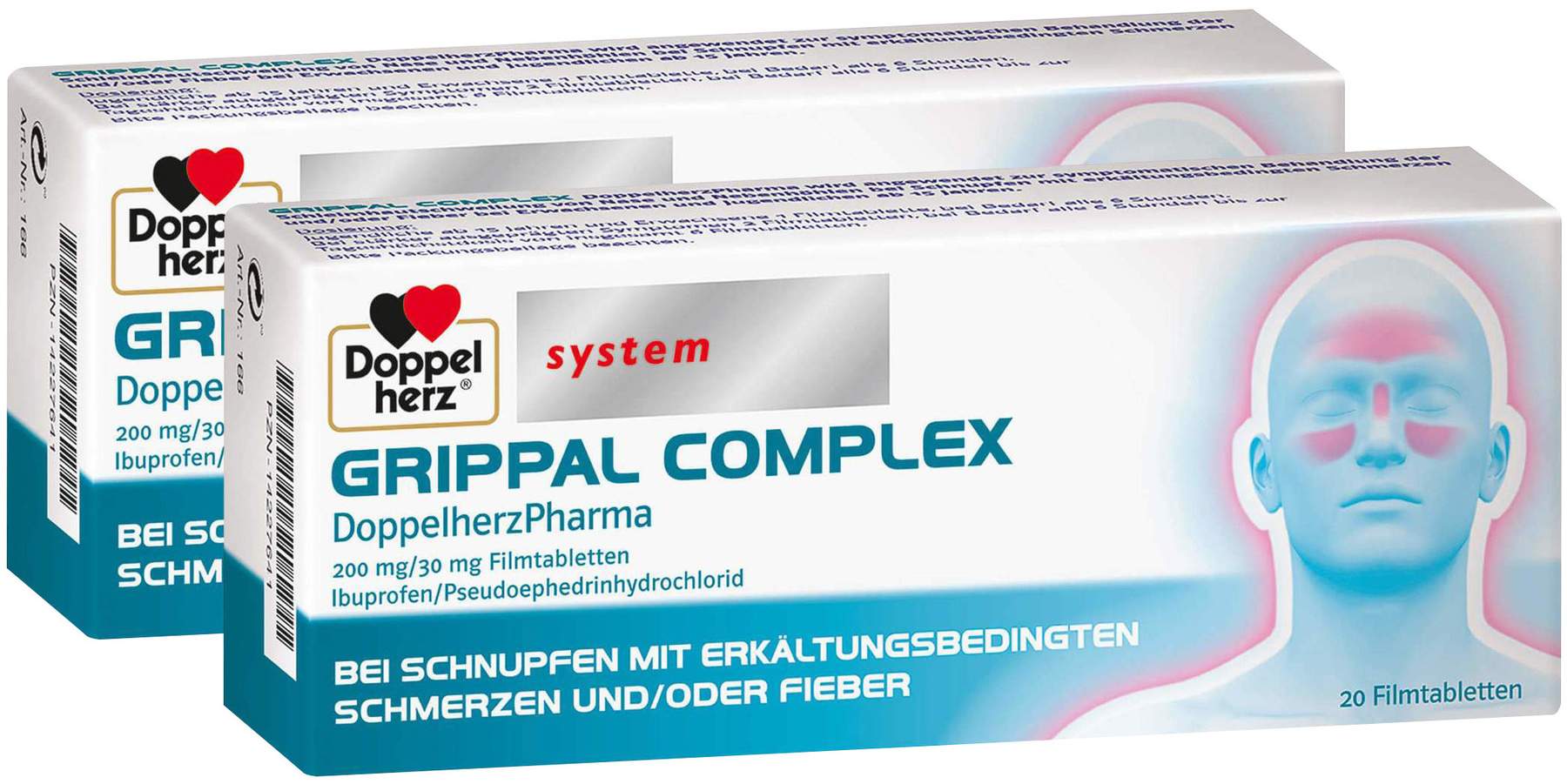 Grippal Complex Doppelherz Pharma 200 mg - 30 mg 2 x 20 Filmtabletten ...