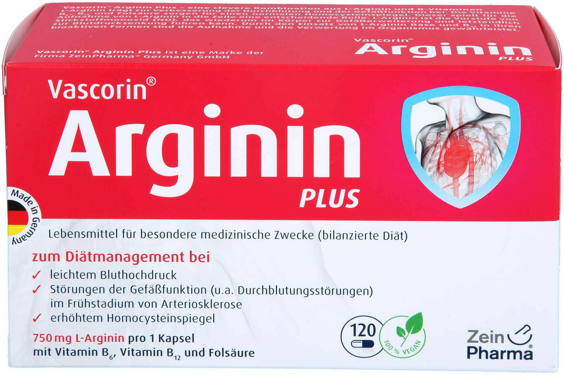 Vascorin Arginin Plus 120 Kapseln kaufen | Volksversand Versandapotheke