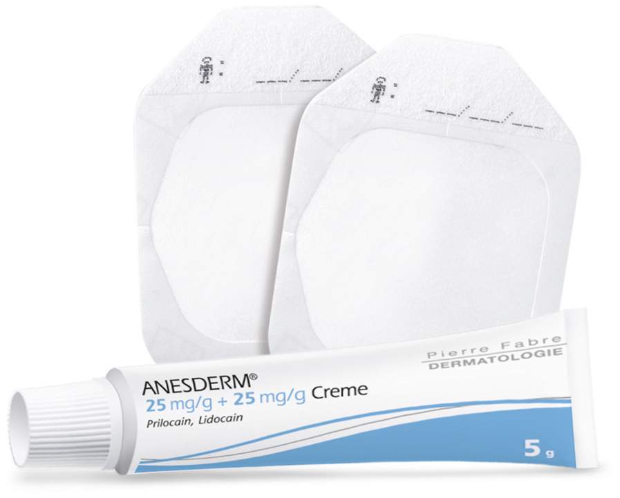 Anesderm 25 mg Pro G + 25 mg Pro G 5g Creme + 2 Pflaster kaufen ...