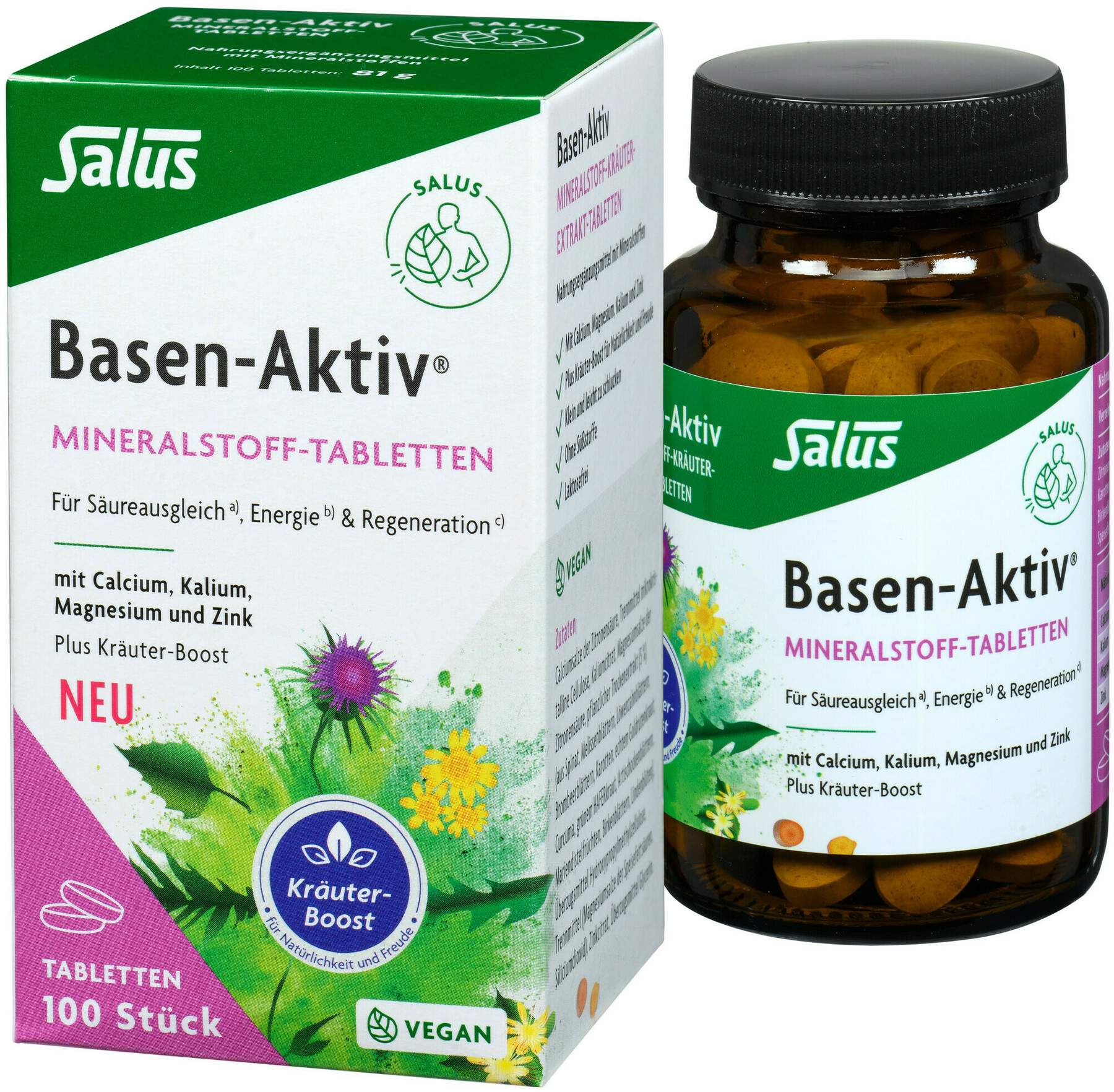Basen Aktiv Mineralstoff-Kräuter 100 Tabletten kaufen | Volksversand ...