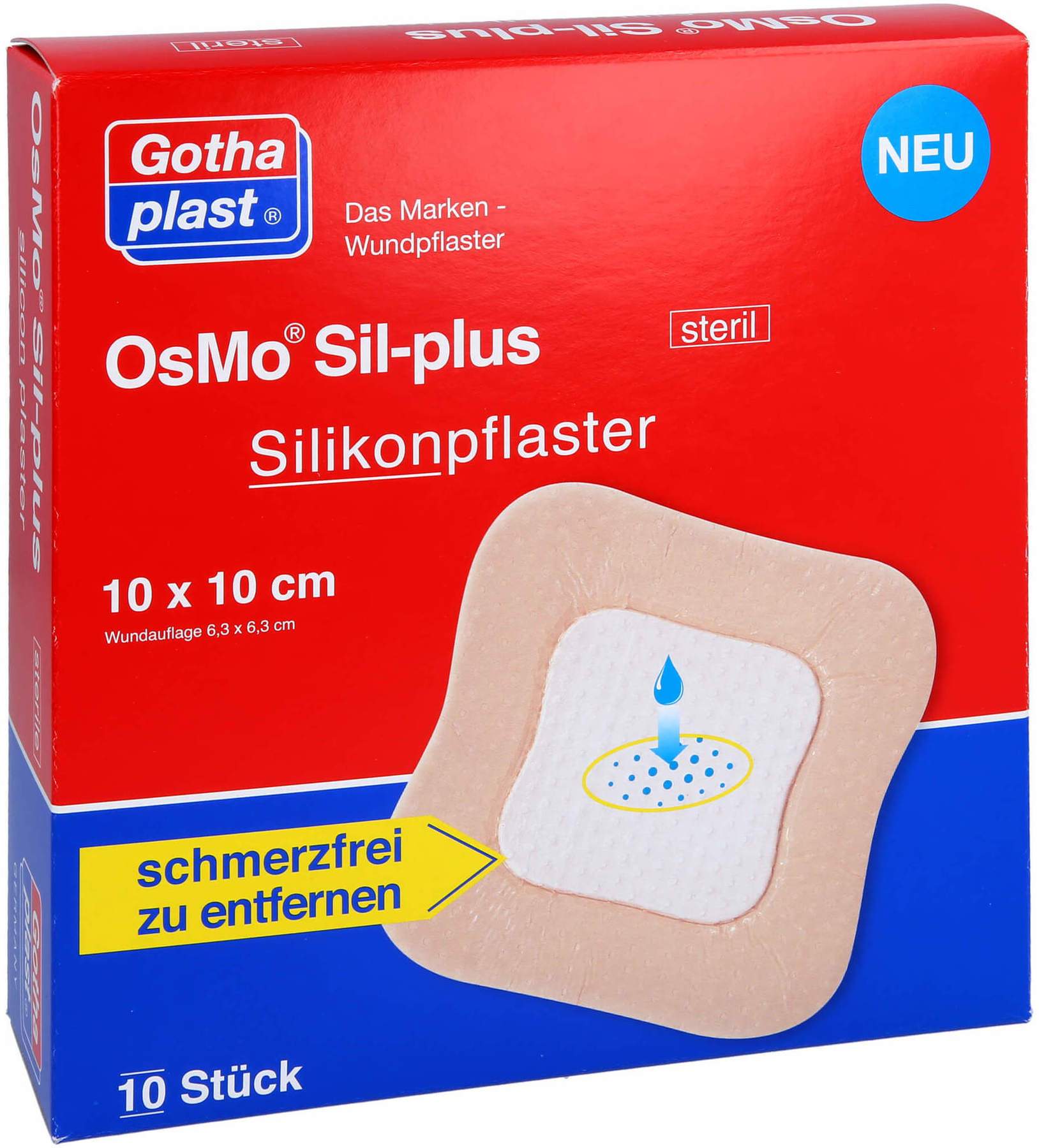 Osmo Sil-Plus Silikonpflaster 10x10 cm Steril kaufen | Volksversand ...