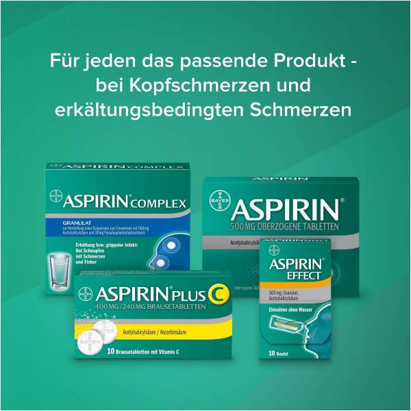 Aspirin 500 mg 20 überzogene Tabletten kaufen | Volksversand ...