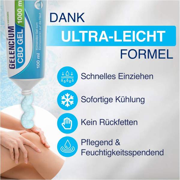 Gelencium Cannabis Cbd Gel 1000 mg Kühlend 100 ml kaufen | Volksversand ...