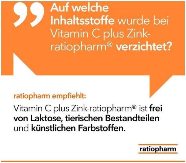 Vitamin C plus Zink-ratiopharm 40 Brausetabletten kaufen | Volksversand ...