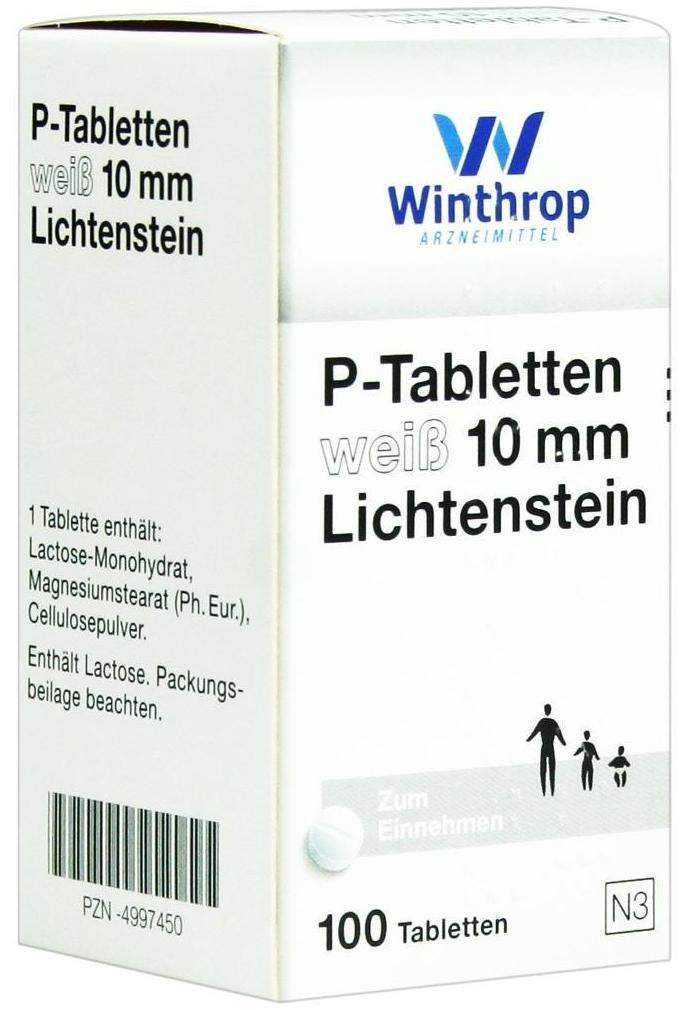 P Tabletten Weiß 10 mm 100 Tabletten kaufen | Volksversand Versandapotheke