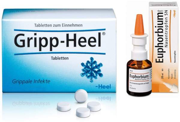 Gripp Heel 50 Tabletten + Euphorbium comp. Nasentropfen SN 20 ml Spray ...