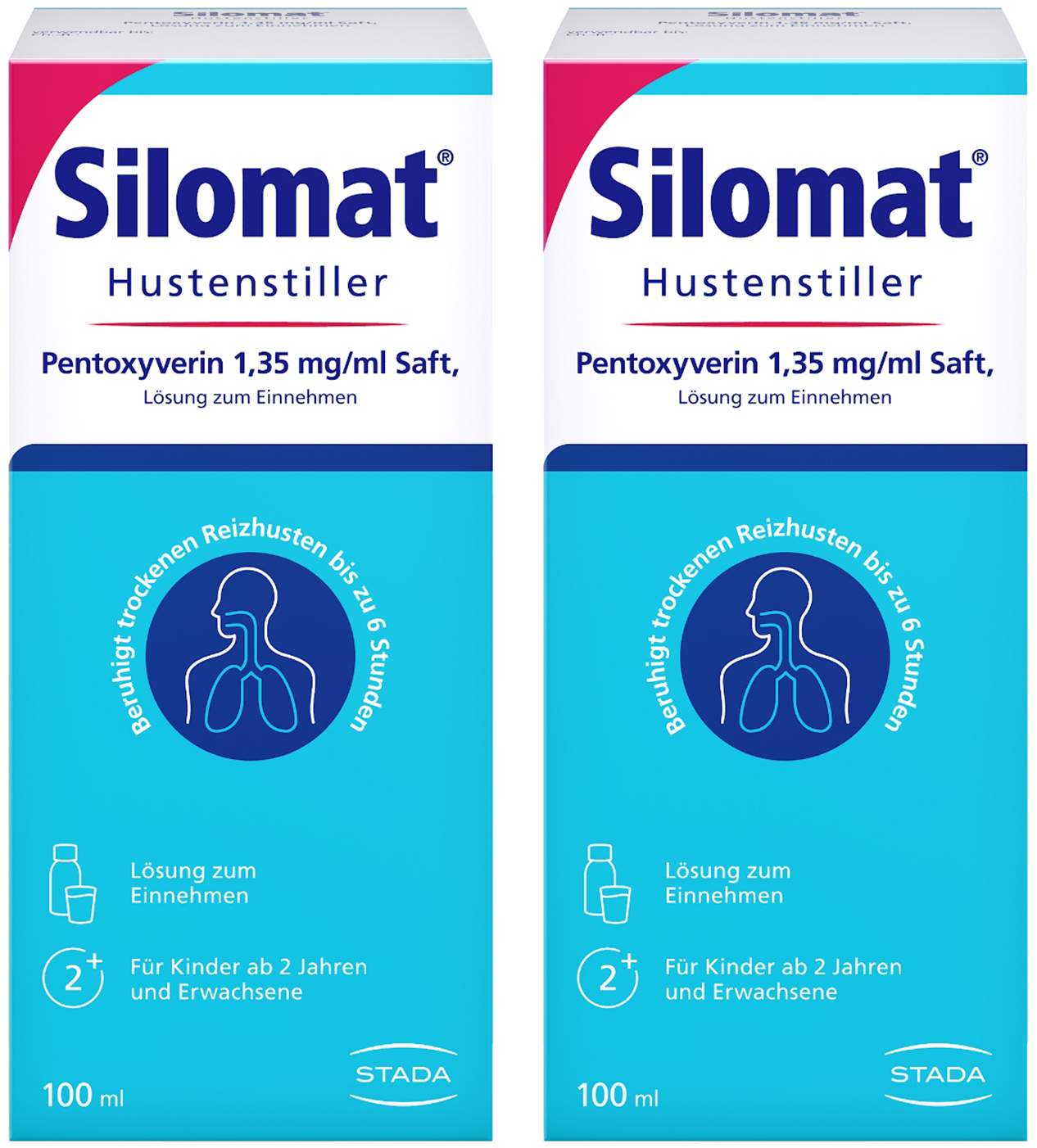 Silomat Hustenstiller Pentoxyverin 1,35 mg je ml Saft 2 x 100 ml kaufe ...