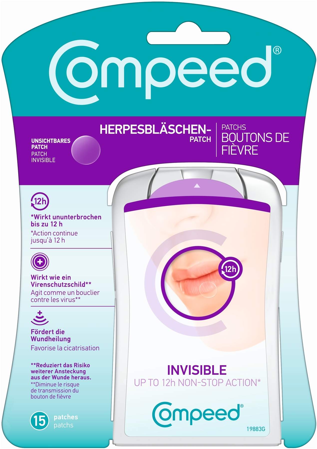 Compeed Herpesbläschen Patch 15 Pflaster von HRA Pharma Deutschland Gm ...