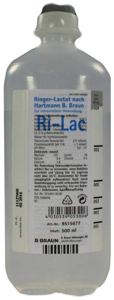 Ringer Lactat Nach Hartmann B.Braun Ecoflasche Plus 500 Ml... kaufen ...