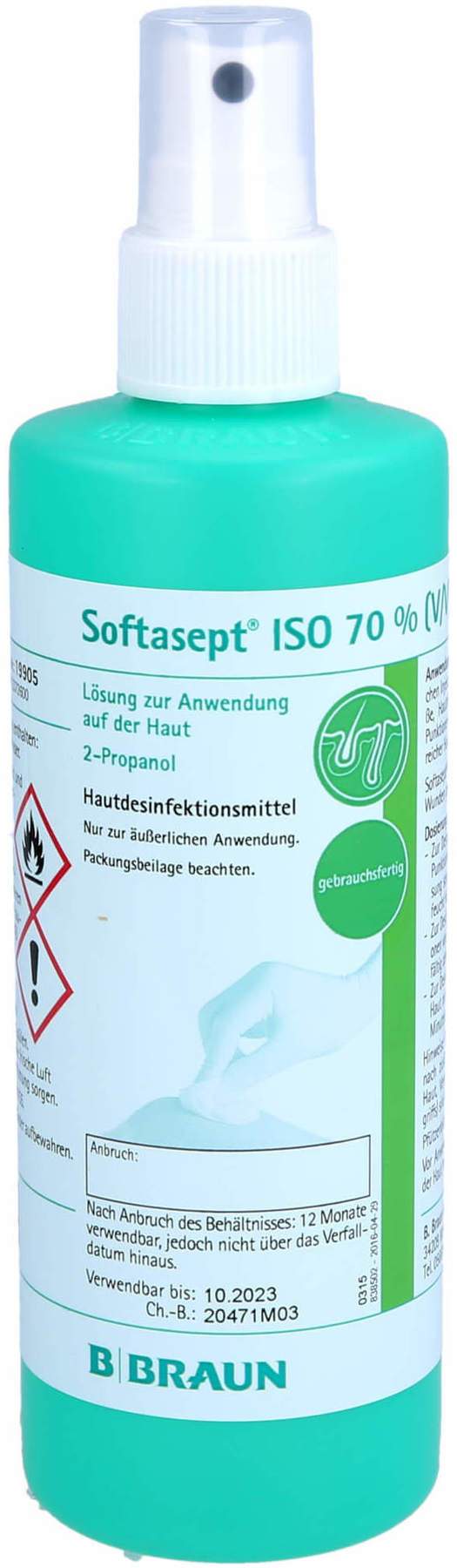 Softasept Iso 70% 250 ml Lösung kaufen | Volksversand Versandapotheke