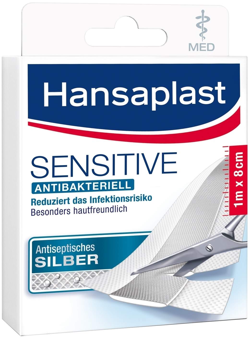 Hansaplast med Sensitive Pflaster 1 m x 8 cm von Beiersdorf AG online ...