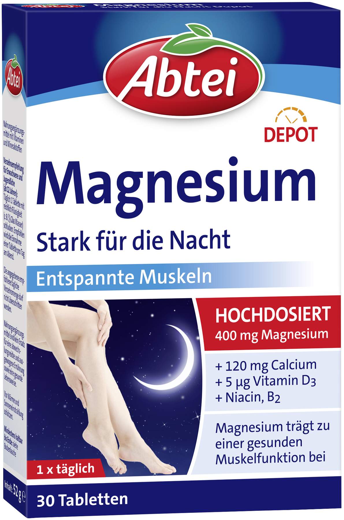Abtei Magnesium Stark Für die Nacht Depot 30 Tabletten kaufen ...