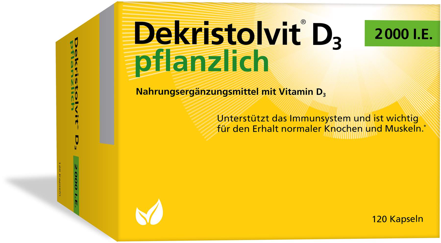 Dekristolvit D3 2000 I.E. Pflanzlich 120 Kapseln kaufen | Volksversand Versandapotheke