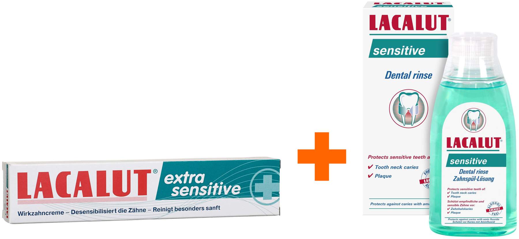Lacalut extra sensitive 75 ml Wirkzahncreme + Lacalut sensitive Zahnsp ...