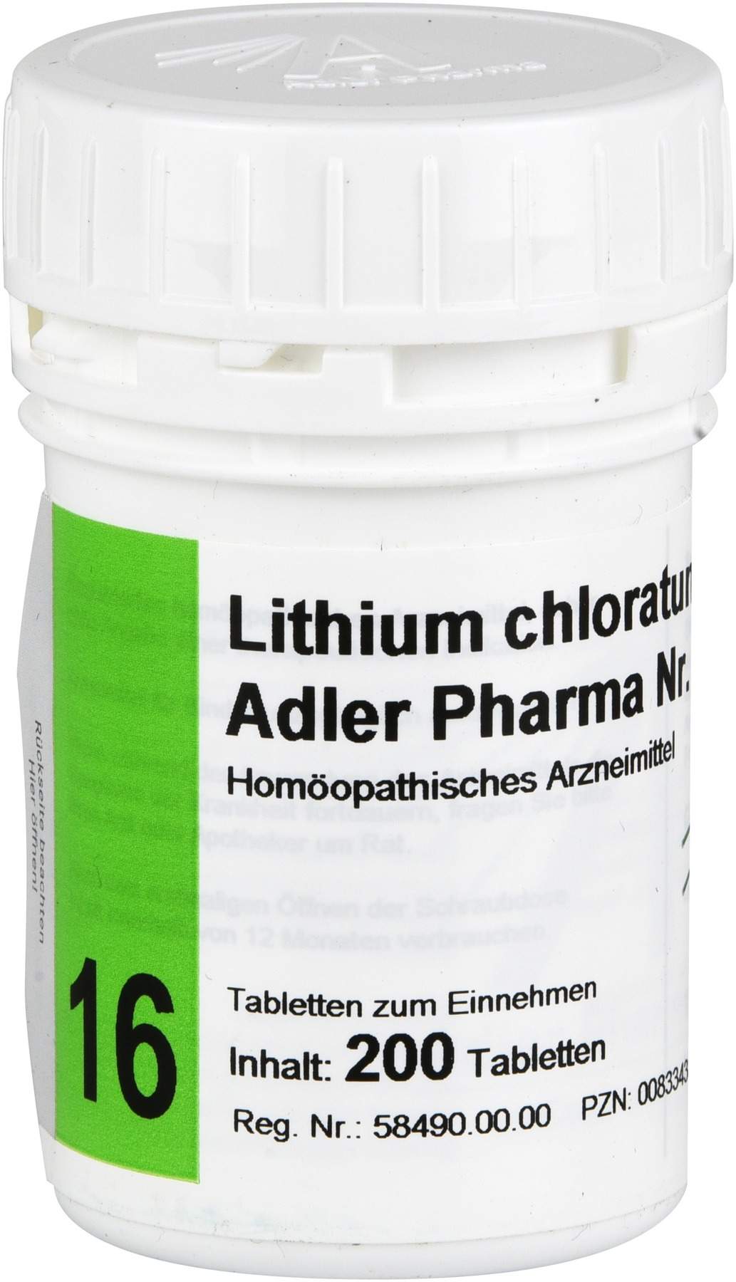 Biochemie Adler 16 Lithium Chloratum D 12 200 Tabletten kaufen ...