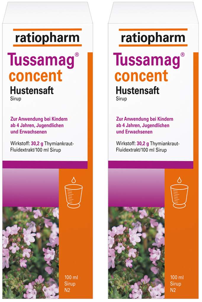 Tussamag ratiopharm concent Hustensaft 2 x 100 ml kaufen | Volksversand Versandapotheke