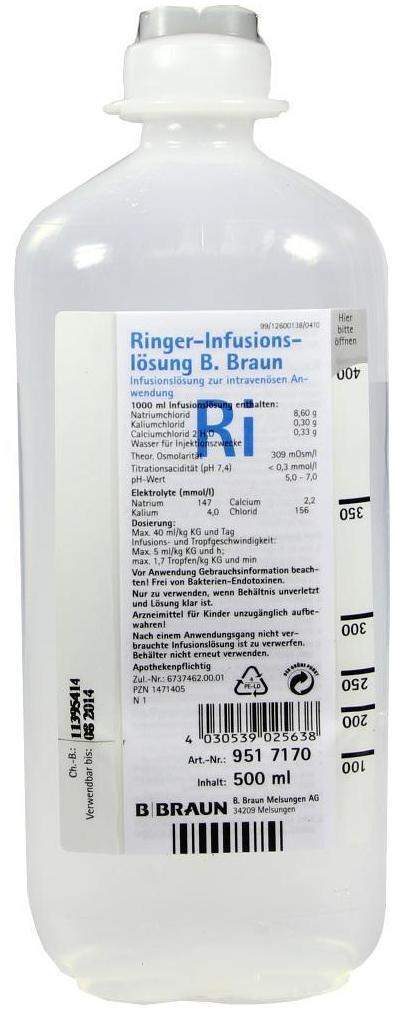 Ringer Lösung B.Braun Ecoflac Plus 500 ml Infusionslösung kaufen ...