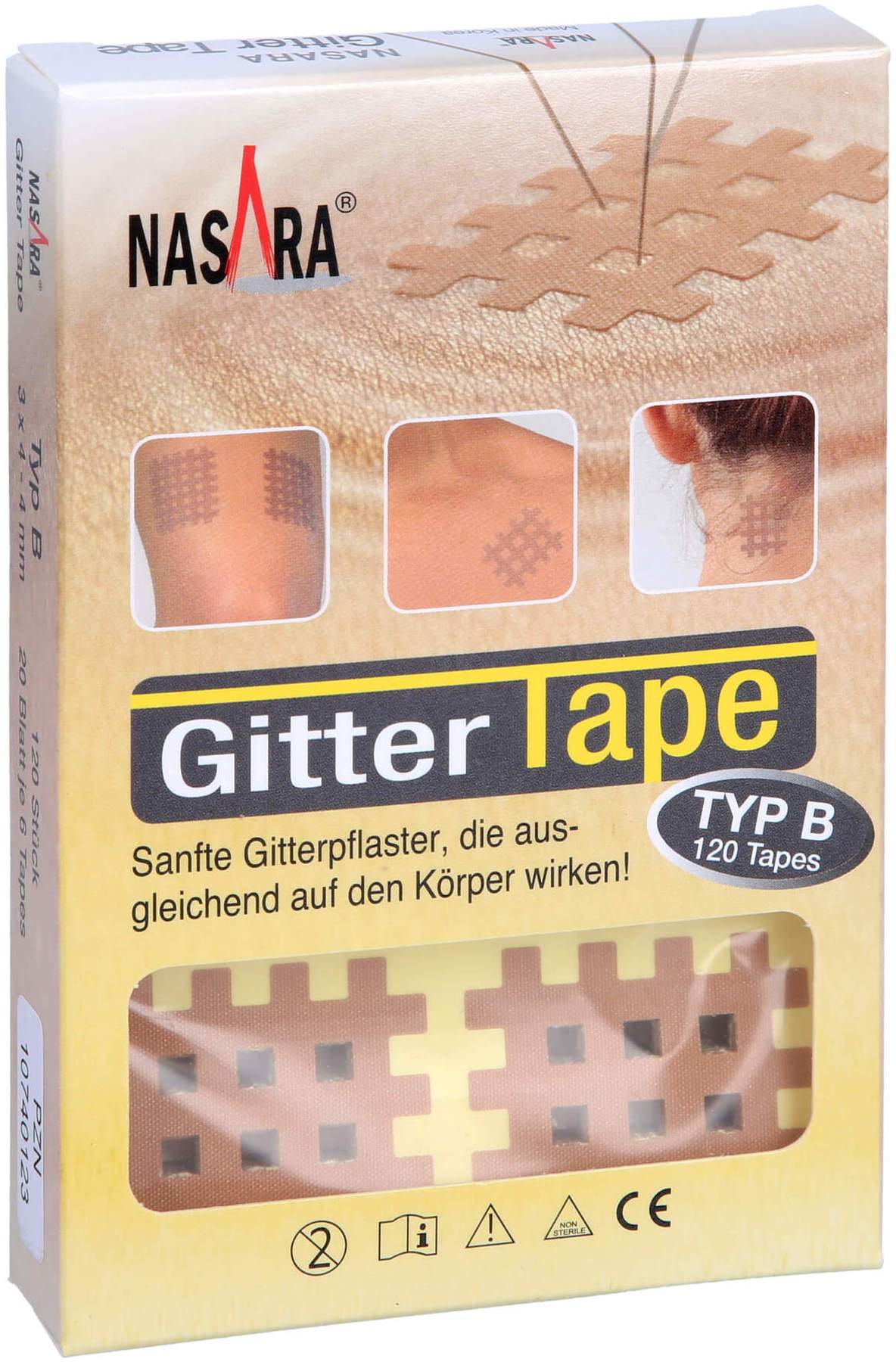 Nasara Gitter Tape Type B 28x36 mm 20x6 Pflaster kaufen | Volksversand ...
