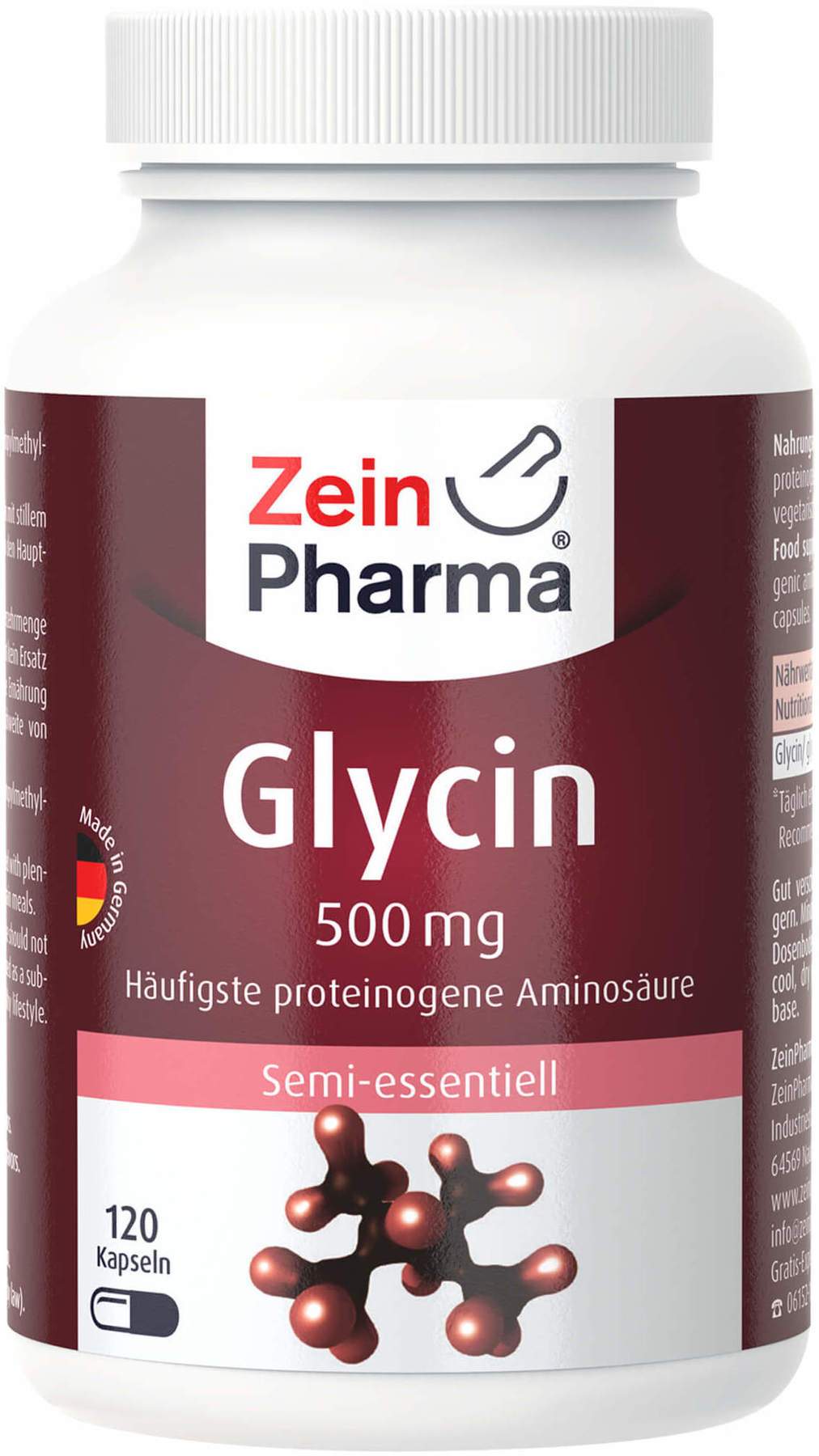 Glycin 500 mg in Veg.Hpmc Kapseln 120 Kapseln kaufen | Volksversand ...