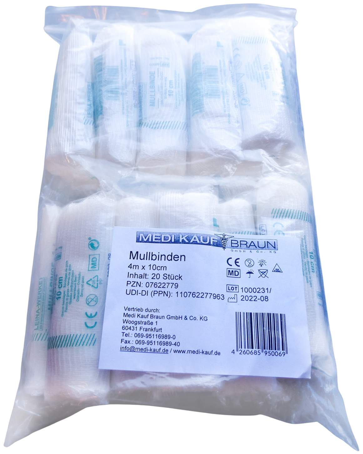 Mullbinden 10 cm X 4 M 20 Stück kaufen | Volksversand Versandapotheke