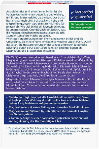 Doppelherz Aktiv Melatonin + Magnesium 400 30 Tabletten kaufen | Volksversand Versandapotheke