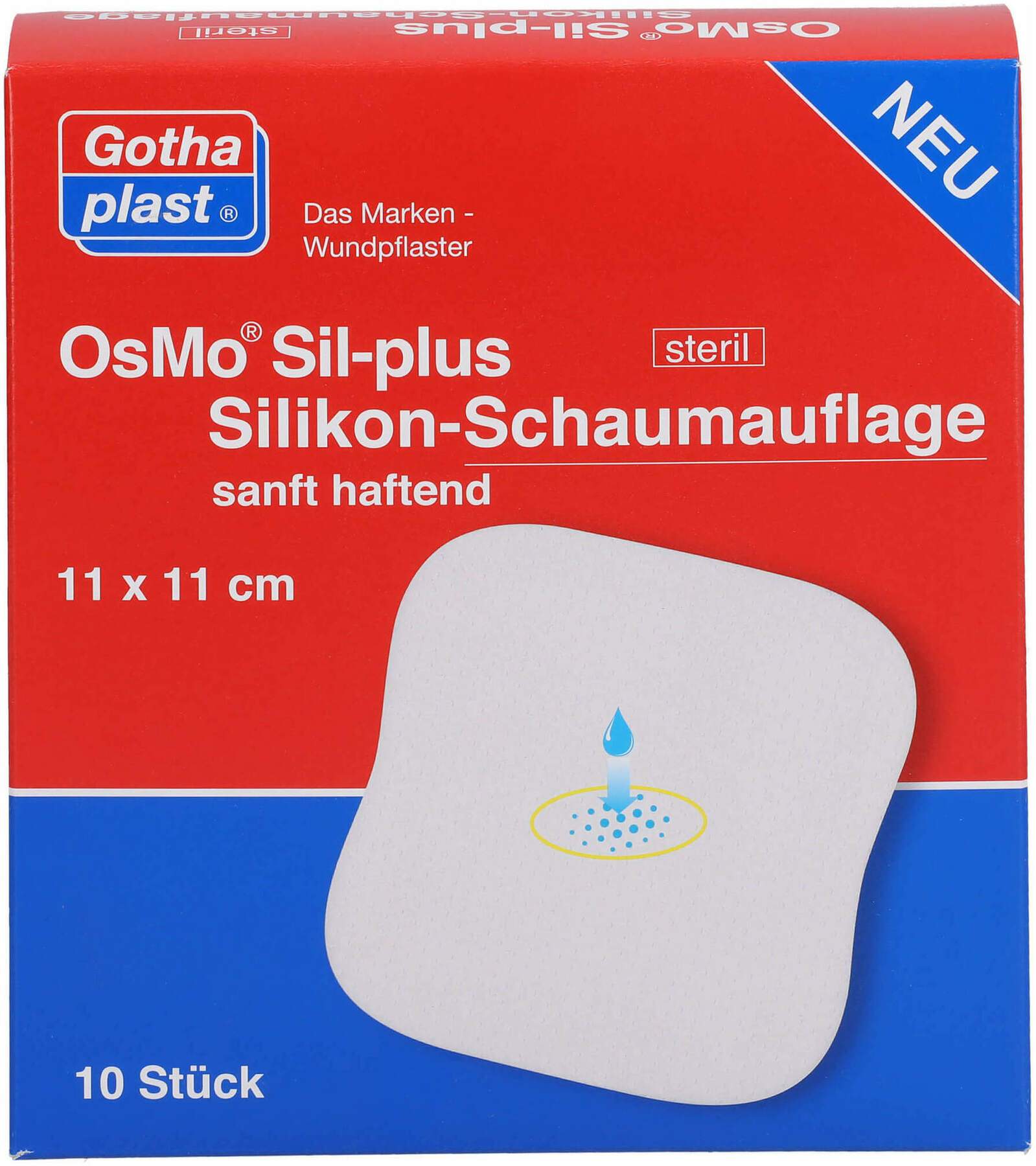 Osmo Sil-Plus Silikon-Schaumauflage 11x11 cm Ster. kaufen | Volksversand Versandapotheke