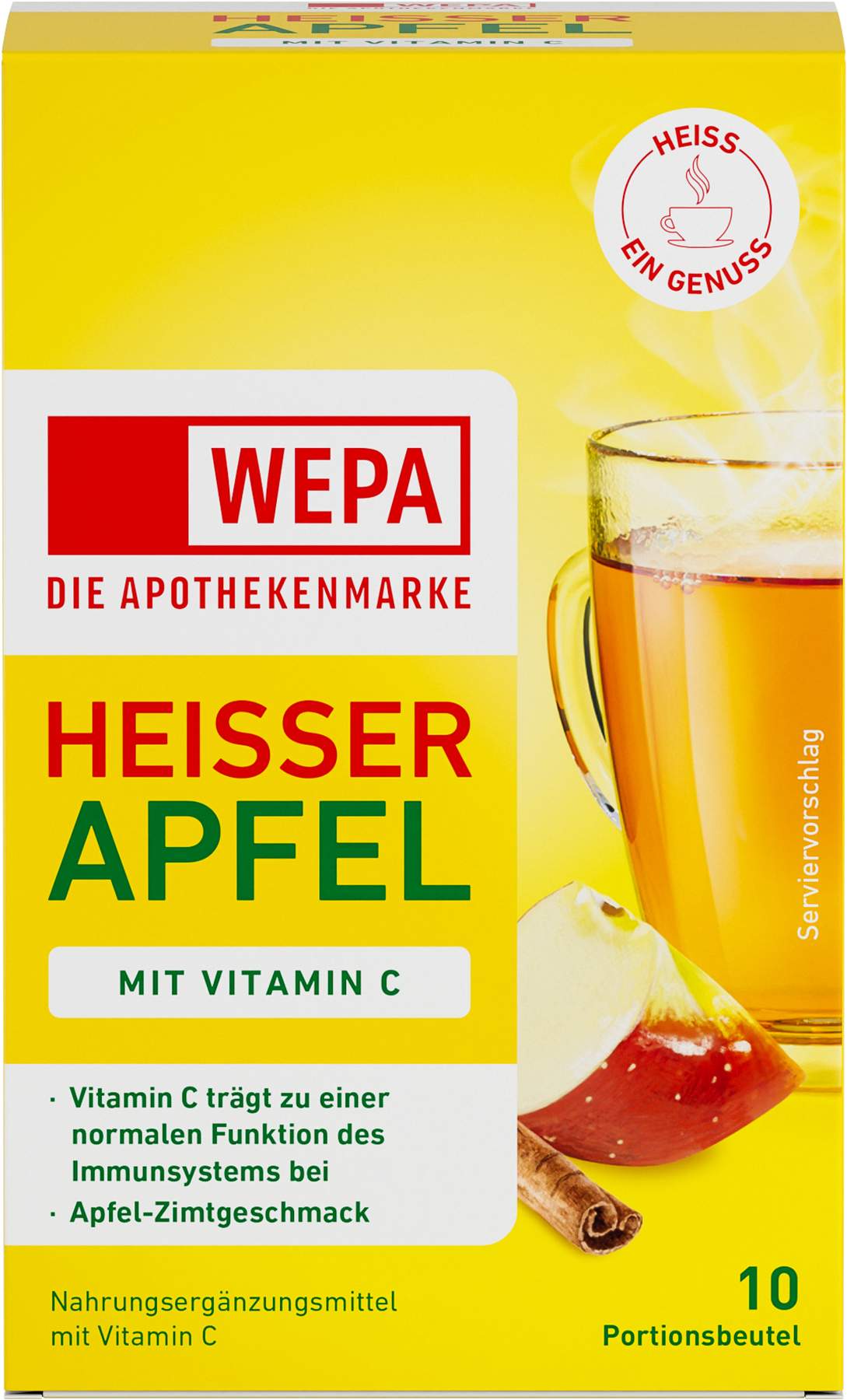 WEPA heisser Apfel + Vitamin C 10 x 10g Pulver kaufen | Volksversand ...