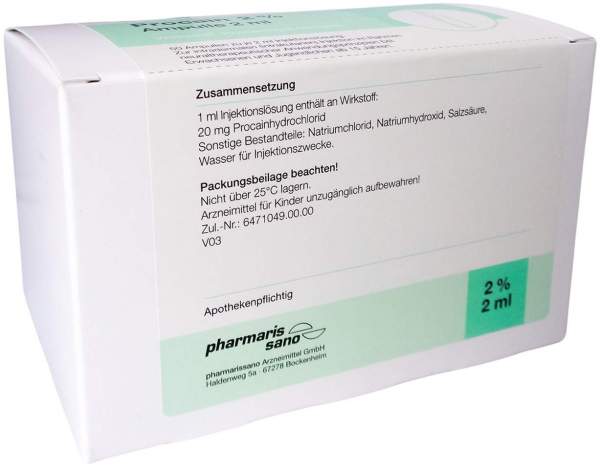 Procain Pharmarissano 2% 50 X 2 ml Ampullen kaufen | Volksversand ...