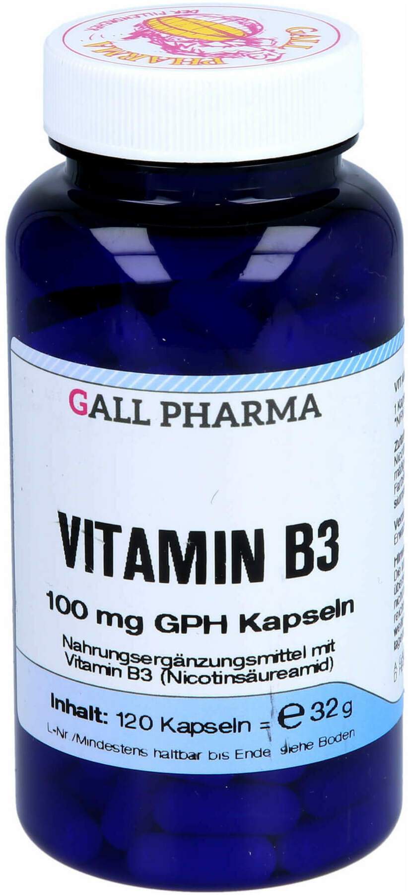 Vitamin B3 100 mg Gph 120 Kapseln kaufen | Volksversand Versandapotheke
