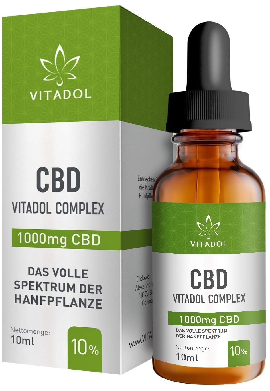 Cbd 10% Bio Hanfextrakt Öl Vitadol Complex 10 ml kaufen | Volksversand ...