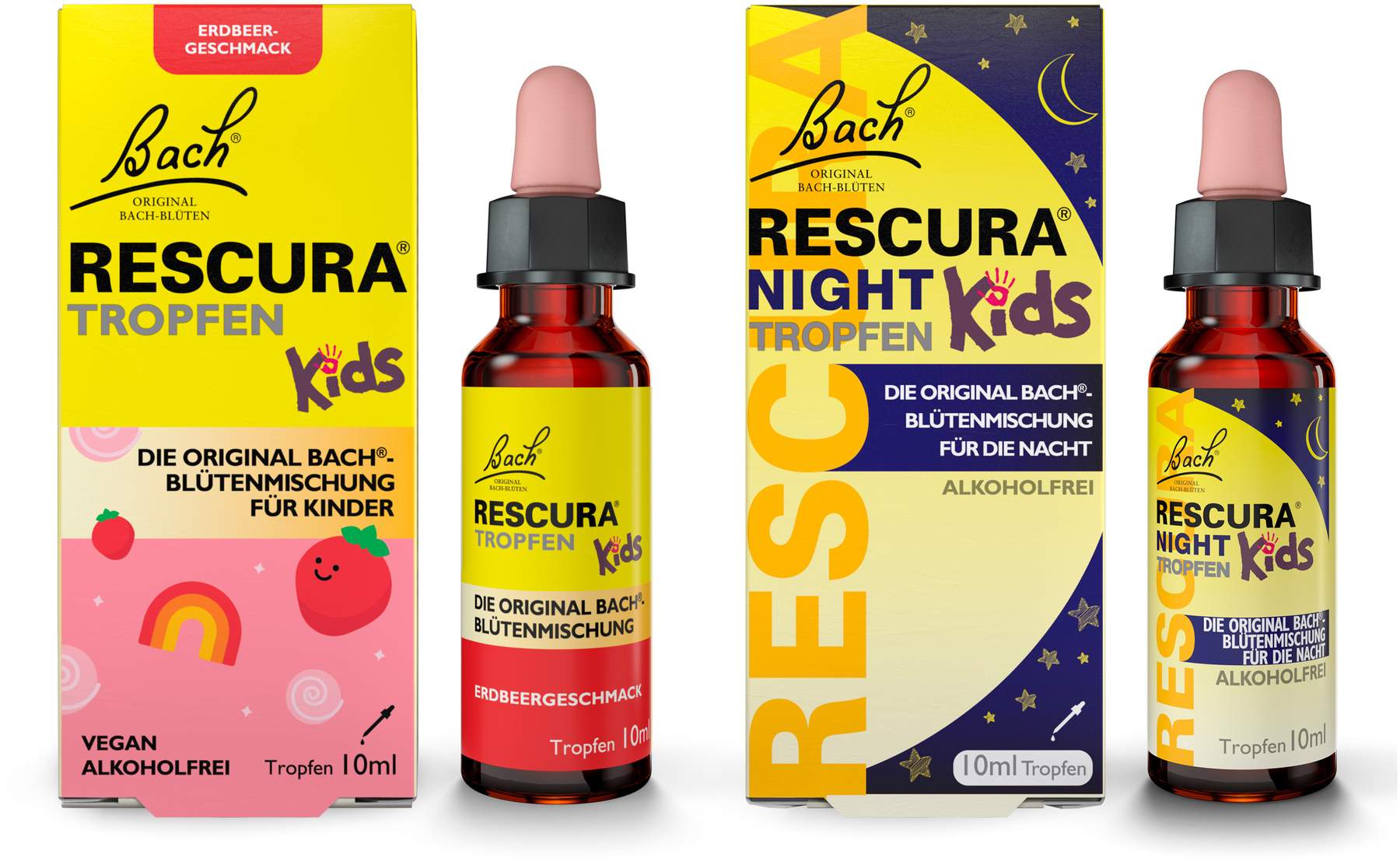 Bach Original Rescura Kids Erdbeer 10 ml Tropfen + Bach Original Rescu ...