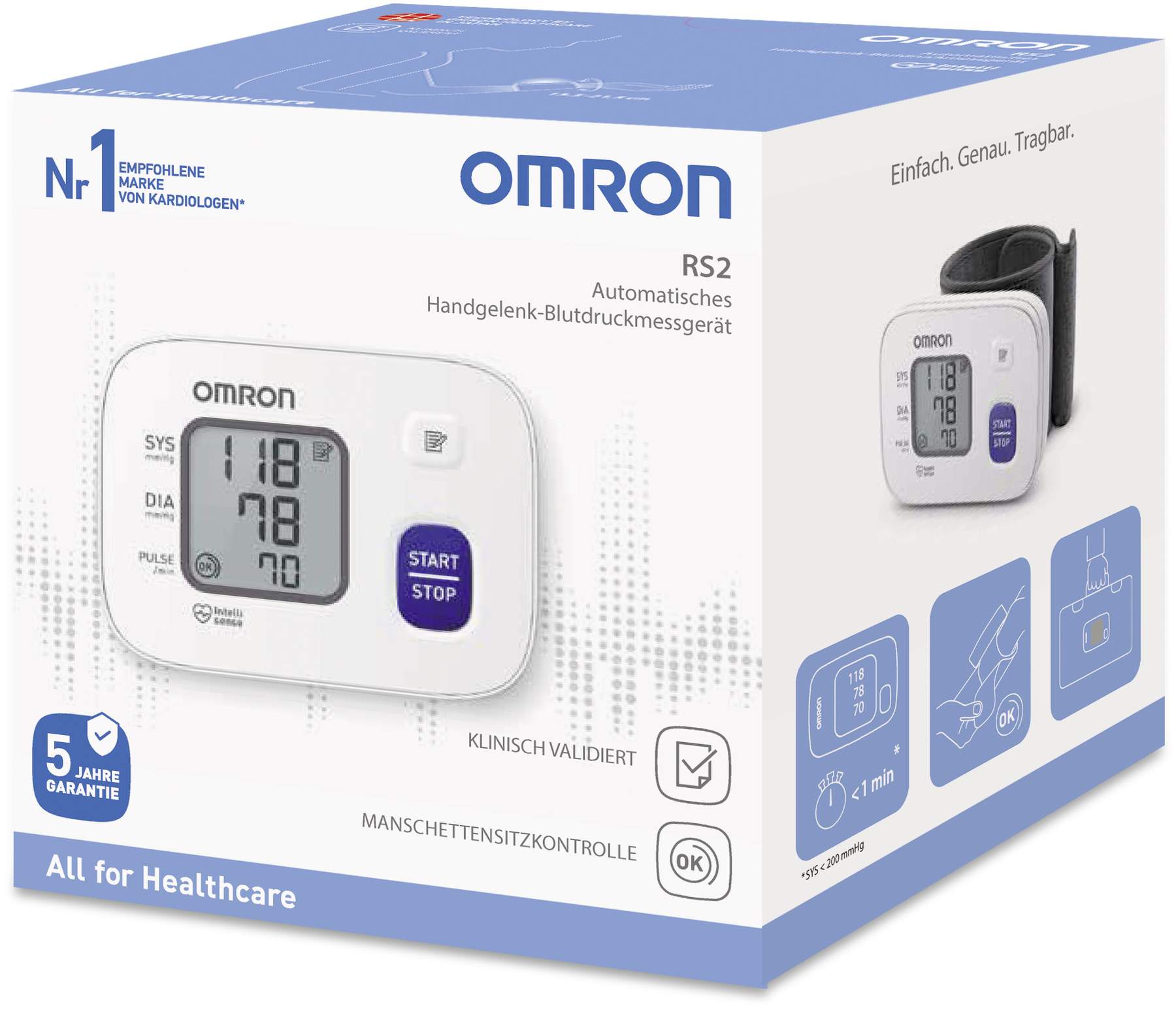 Omron RS2 Handgelenk Blutdruckmessgerät HEM-616 kaufen | Volksversand Versandapotheke