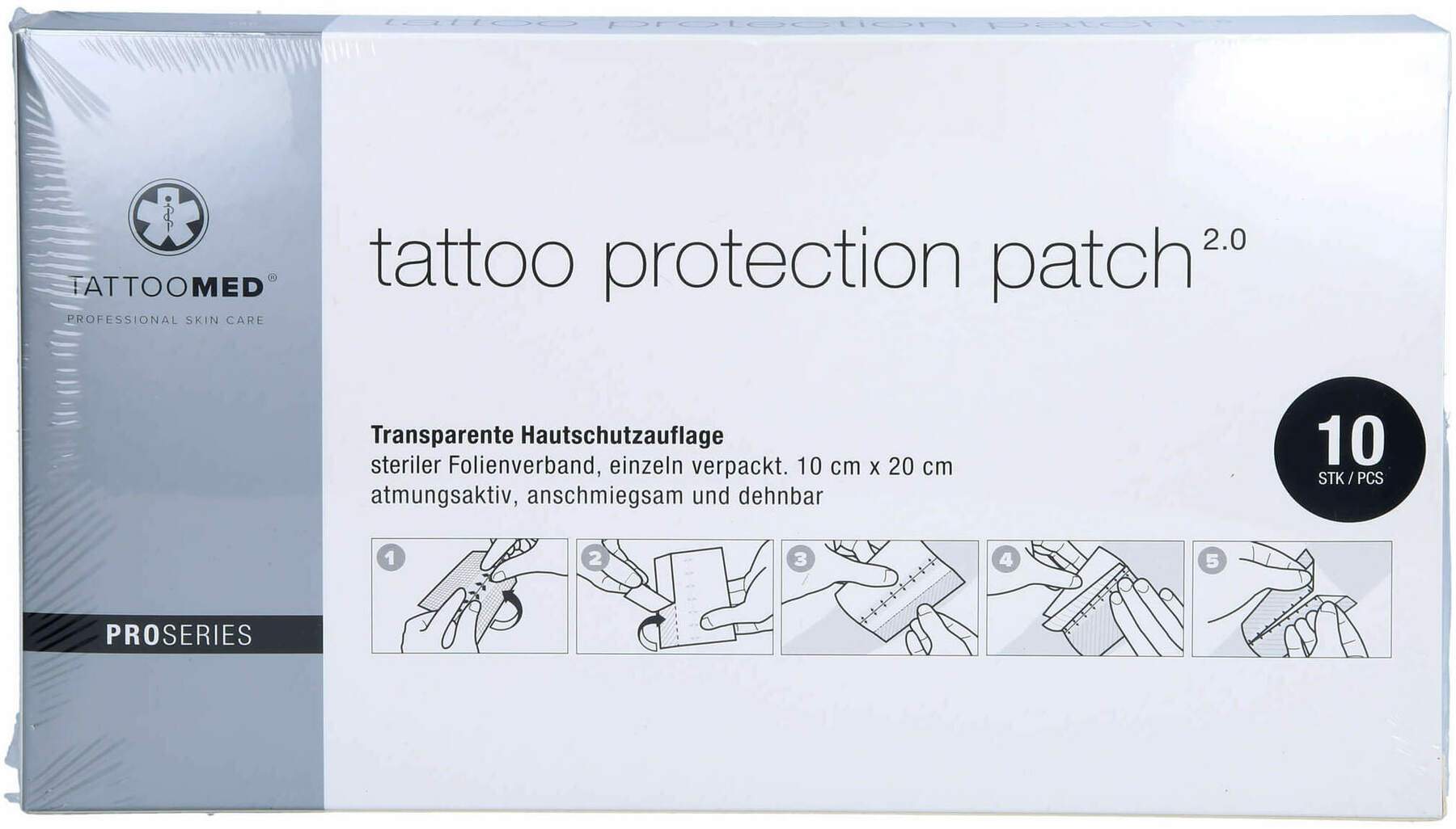 Tattoomed Tattoo Protection Patch 2.0 10x20 cm 10 kaufen | Volksversand ...