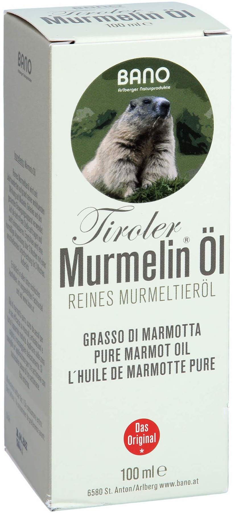 Tiroler Murmelin Öl 100 % Reines Murmeltieröl 100 ml kaufen ...
