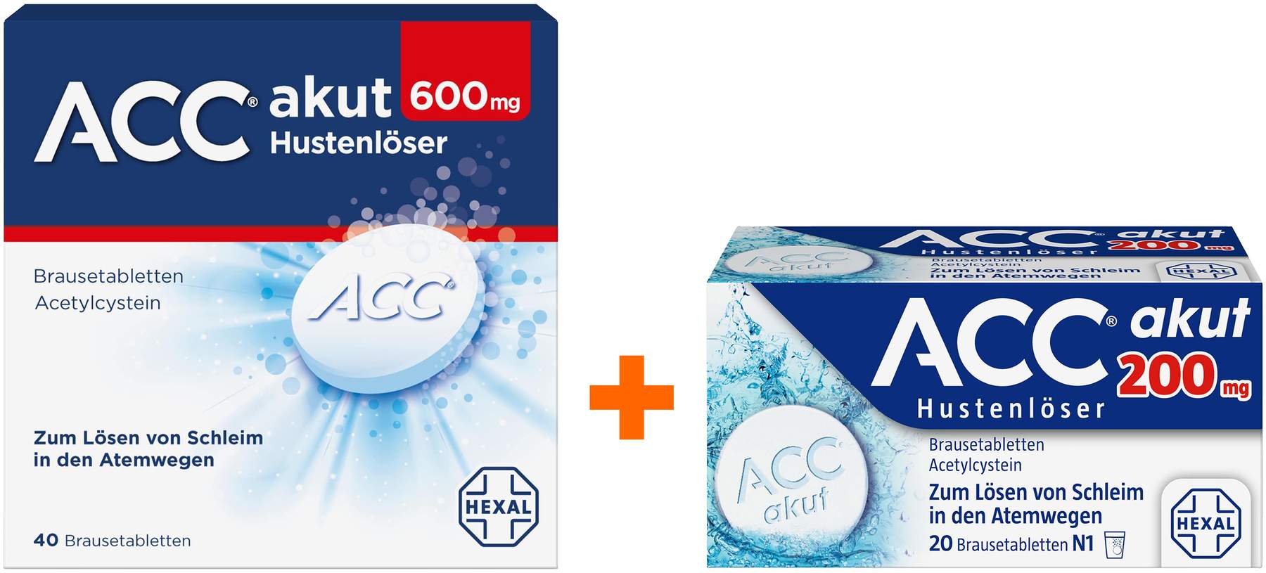ACC akut 600 40 Brausetabletten + ACC akut 200 20 Brausetabletten kauf ...