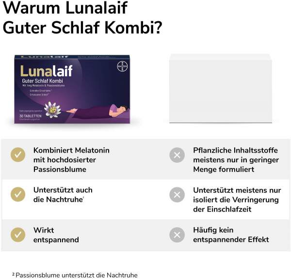 Lunalaif Guter Schlaf Kombi 30 Tabletten kaufen | Volksversand ...