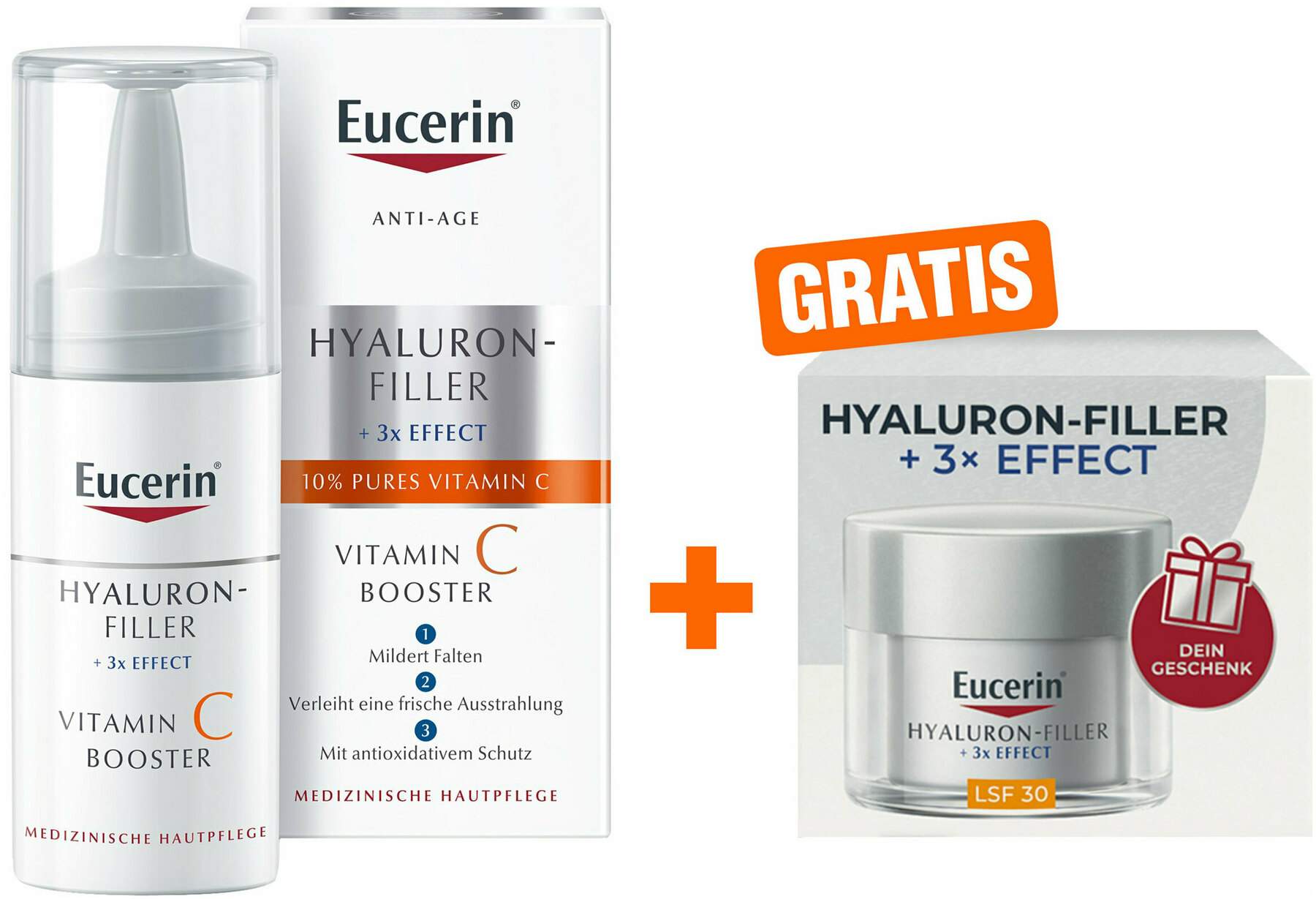 Eucerin Hyaluron Filler Vitamin C Booster 8 ml + gratis Hyaluron Fille ...