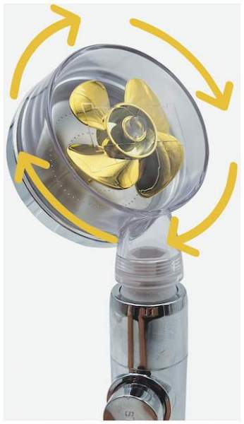 Aquadon EcoTornado wassersparender Duschkopf gold kaufen | Volksversand ...