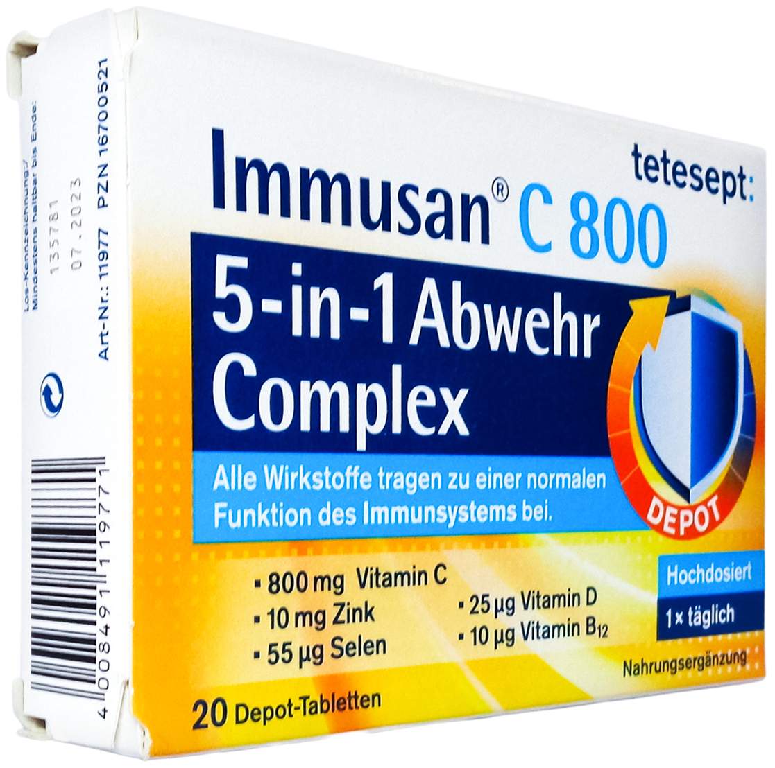Tetesept Immusan C 800 5in1 Abwehr Complex 20 Tabletten kaufen ...