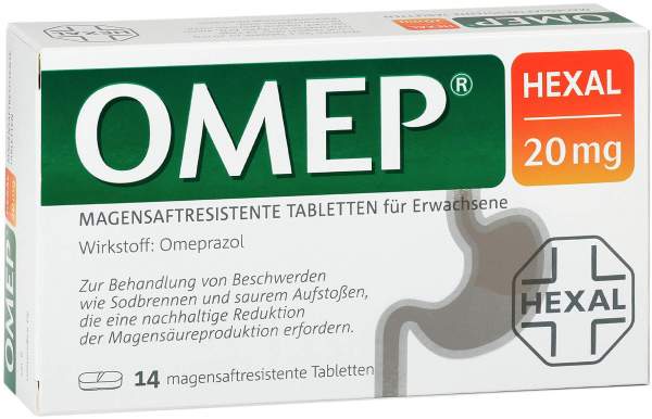 Omep Hexal 20 mg 14 magensaftresistente Tabletten kaufen | Volksversand ...