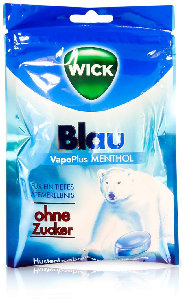 Wick Blau Menthol Bonbons Ohne Zucker Beutel 72 G Bonbons kaufen ...