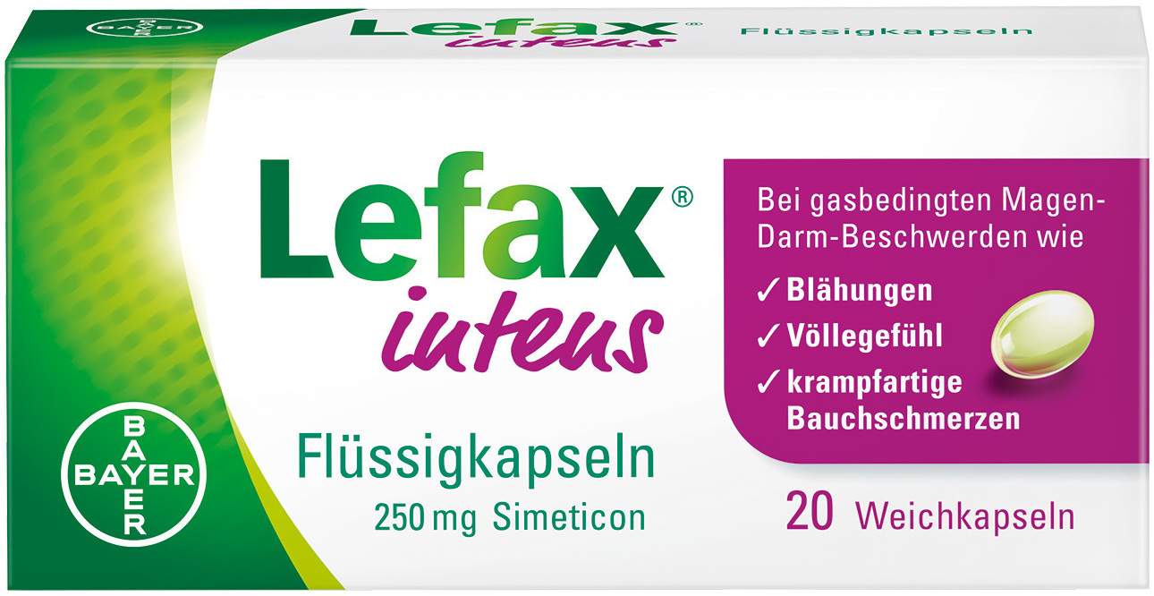 Lefax intens Flüssigkapseln 250 mg Simeticon 20 Stück kaufen ...